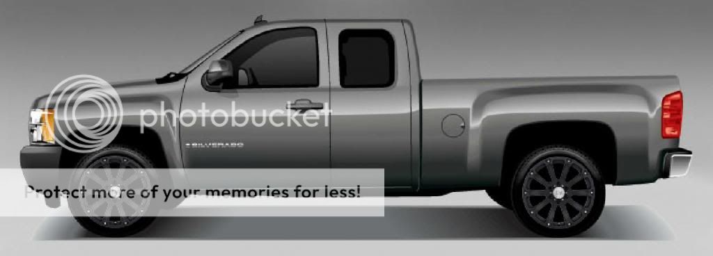 pewter silverado/sierra with black rims | Chevy Silverado and GMC ...